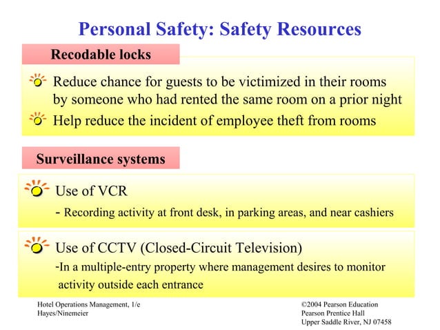 Hotel safety & security | PPT | Hospitality Industry | Industries