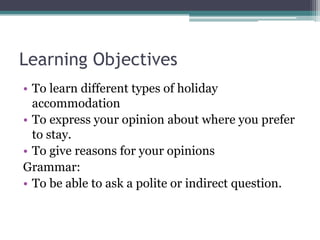 Hotels and accommodation | PPT