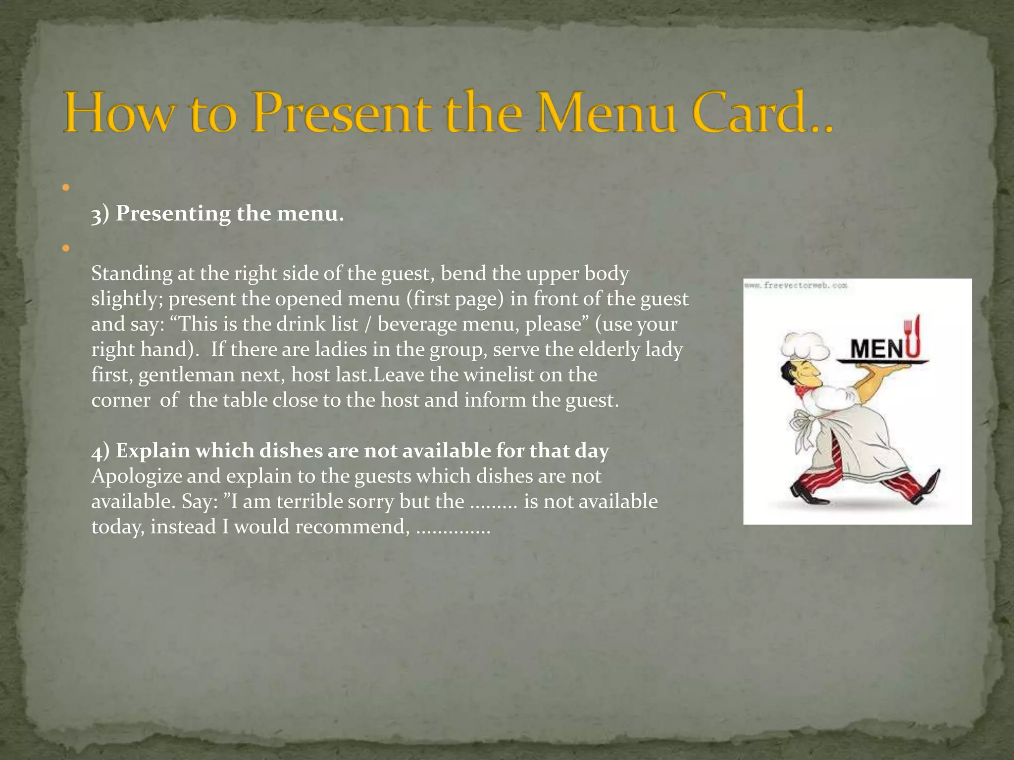 Training Module- Waiters | PPTX