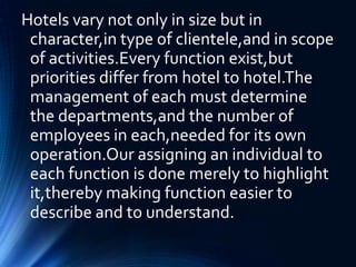 Hotel structure and staff.pptx(ruth ann hrt) | PPTX