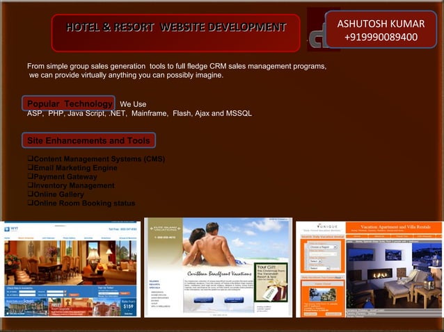 Hotel website development | PPT | Web Development | Internet