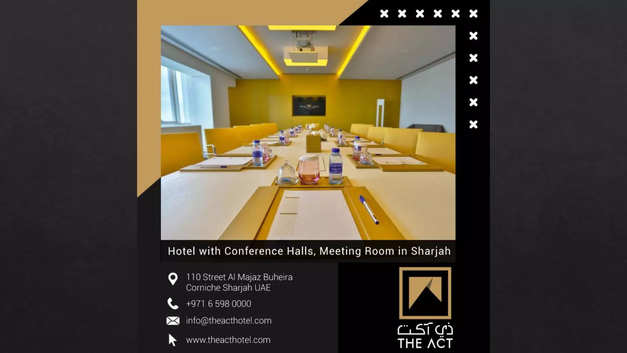 Hotel With Conference Halls, Meeting Room in Sharjah | PPT