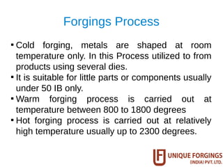 Different types of hot forging manufacturers in India | PPT