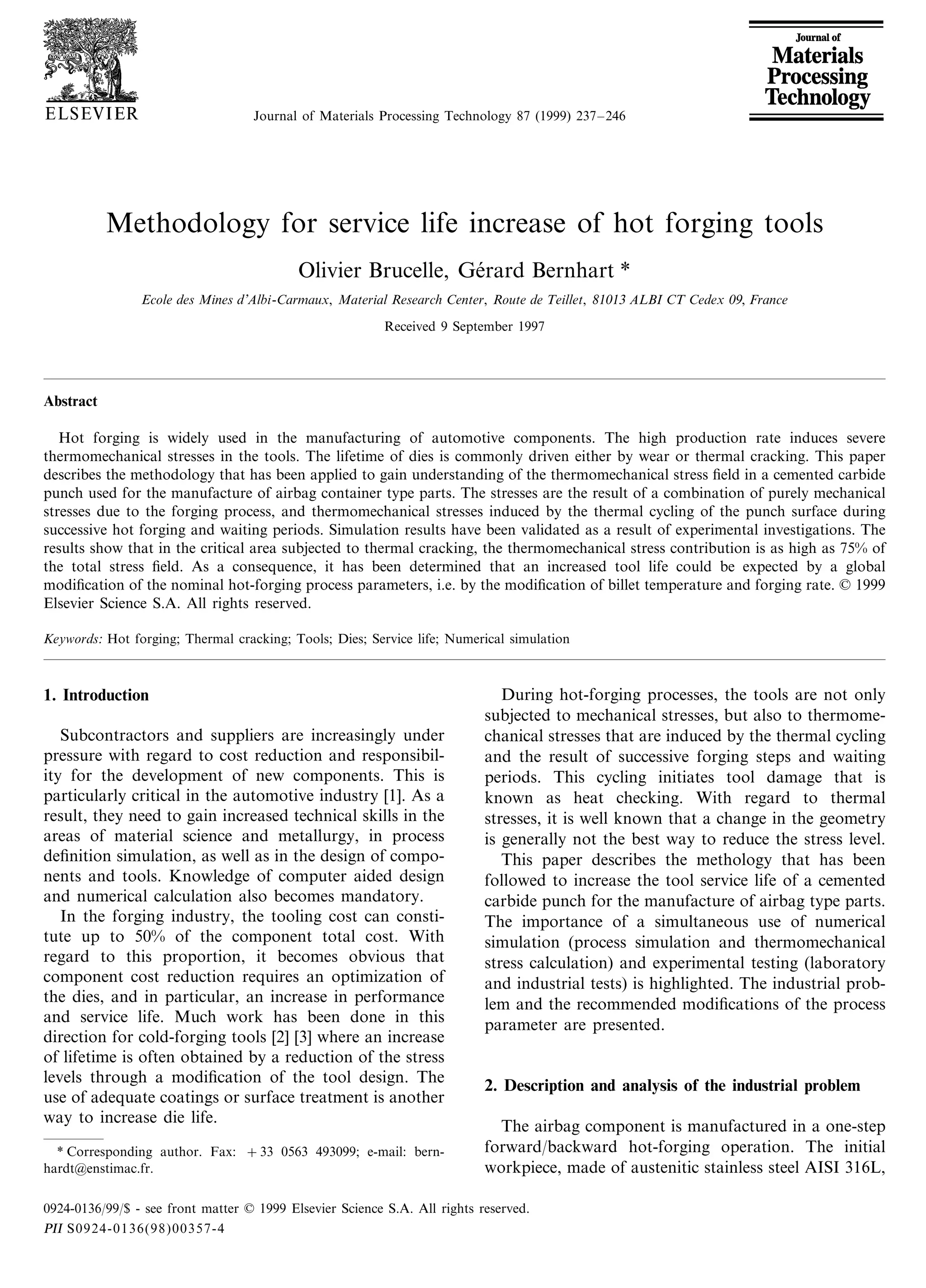 Hot forging tools | PDF