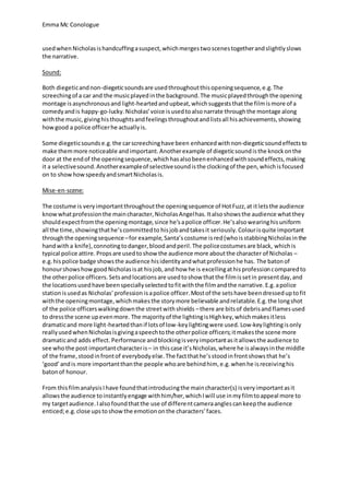 Hot Fuzz Opening Sequence Analysis | DOCX
