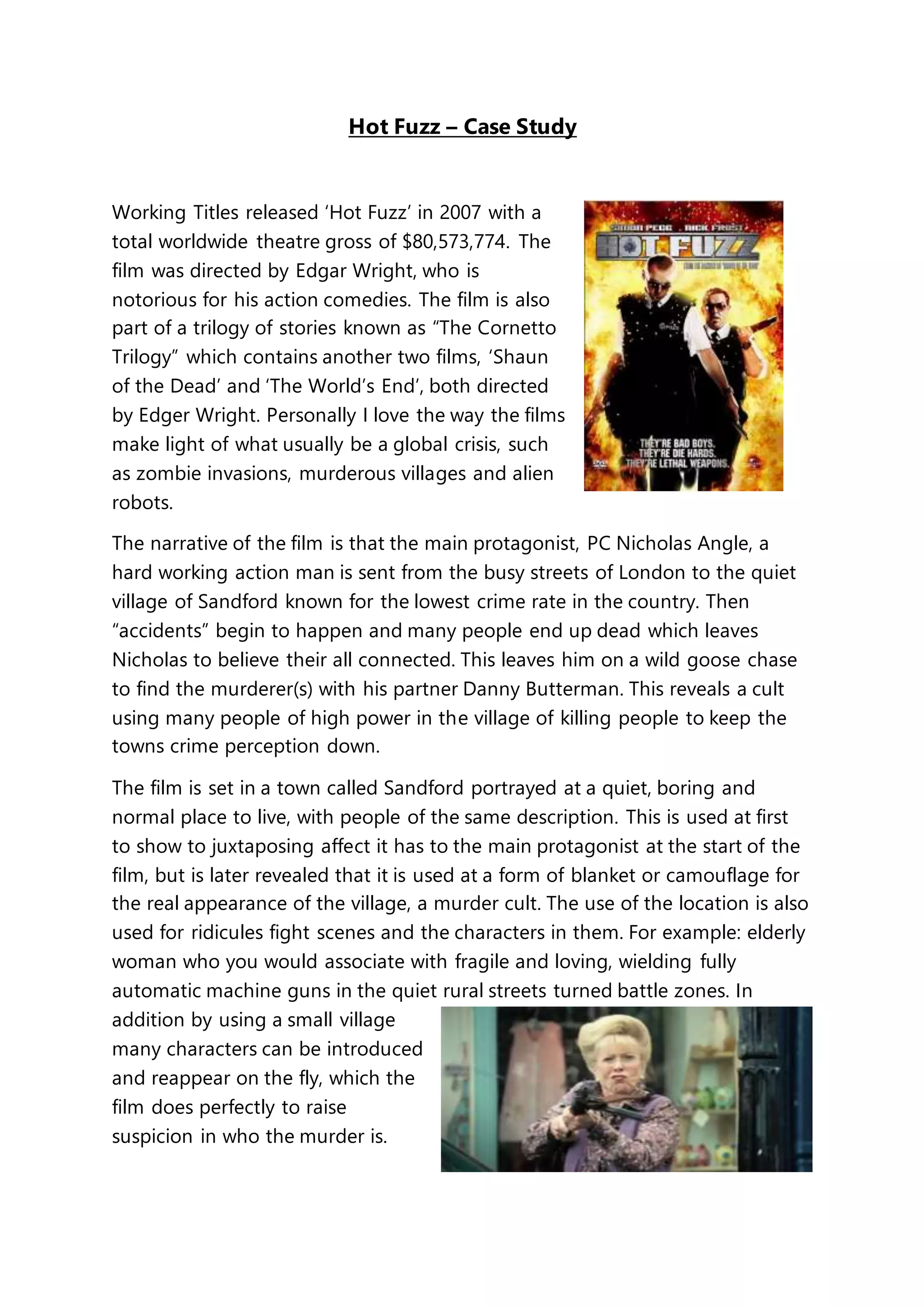 Hot fuzz - case study | DOCX | Television | Entertainment