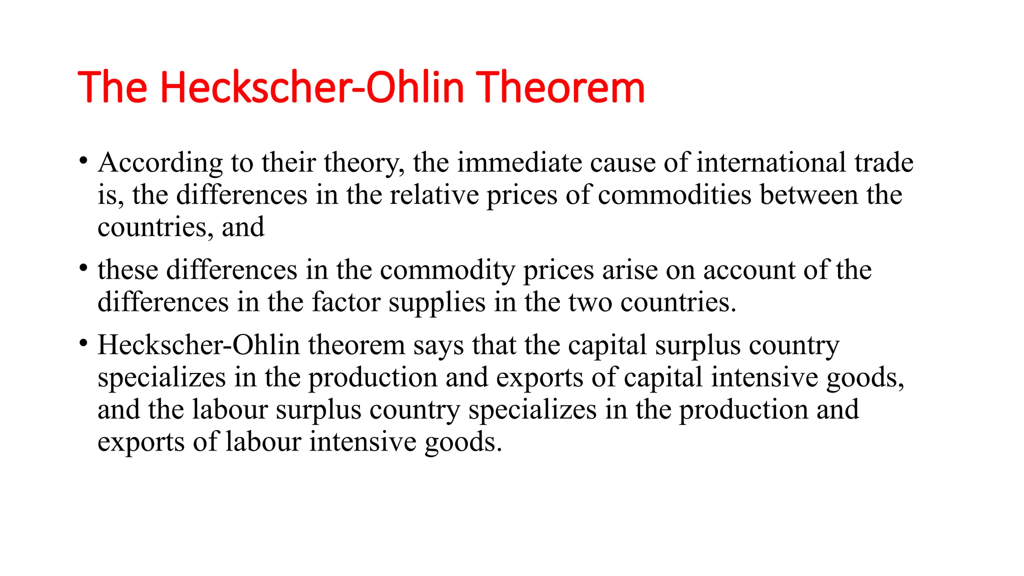 HECKSCHER OHLIN Theory of International Trade.pptx