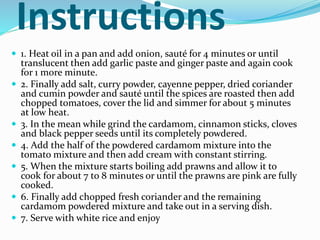 INDIAN RECIPES | PPTX