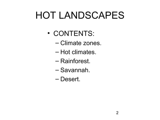 Hot landscapes 1º | PPT