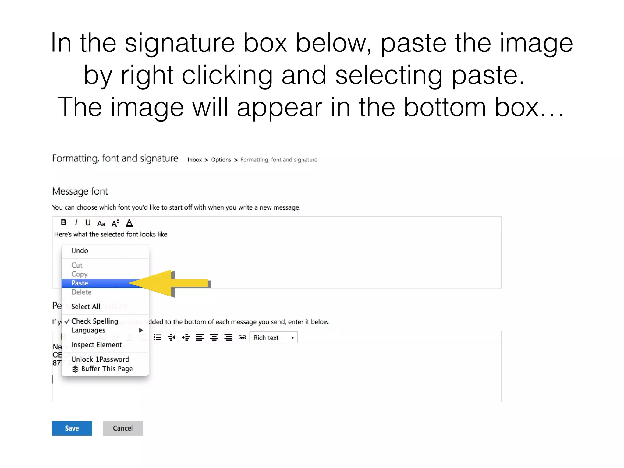 Hotmail Email Signature Tutorial | How To Add An Email Signature To ...