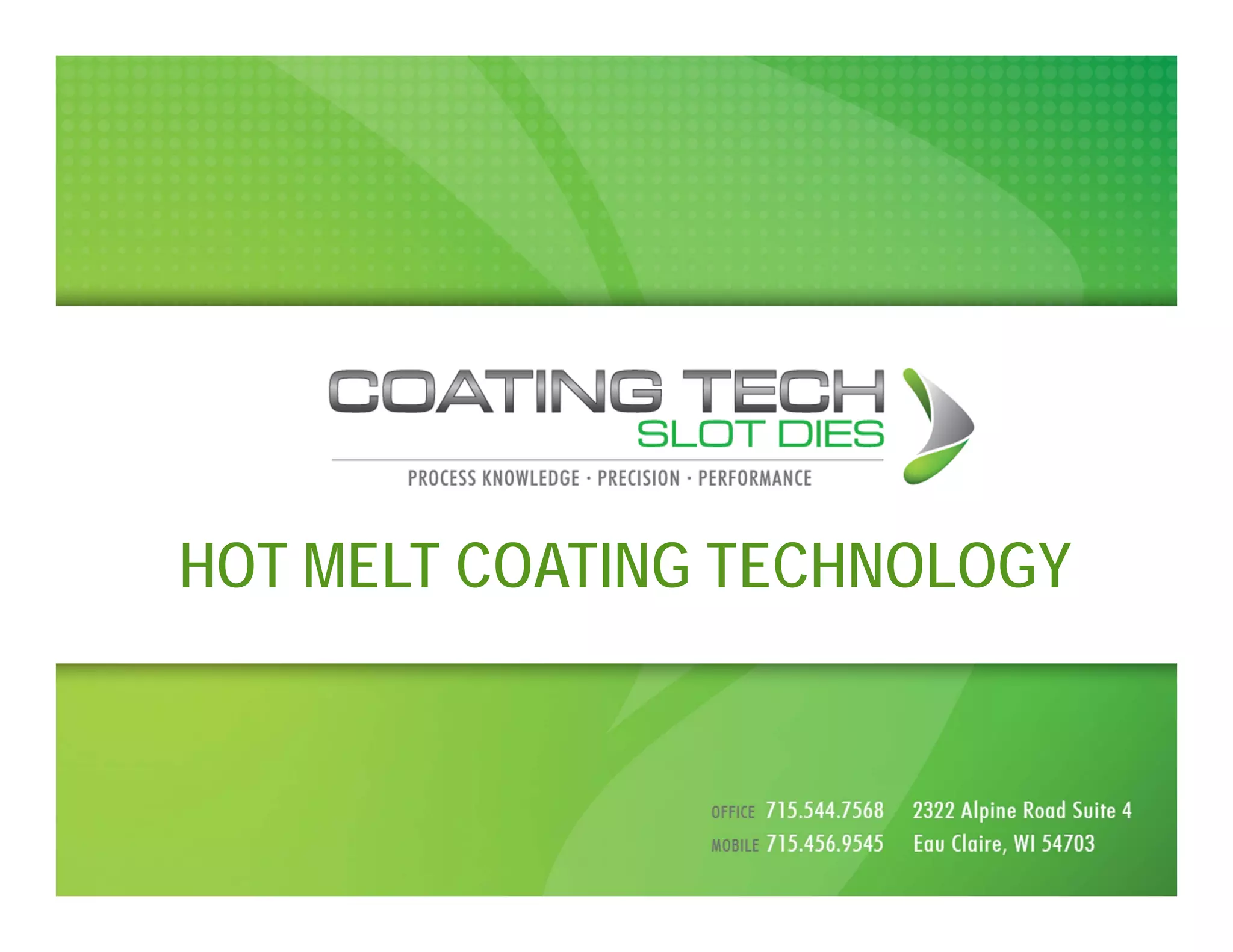 Hot Melt Coating Technology | PDF