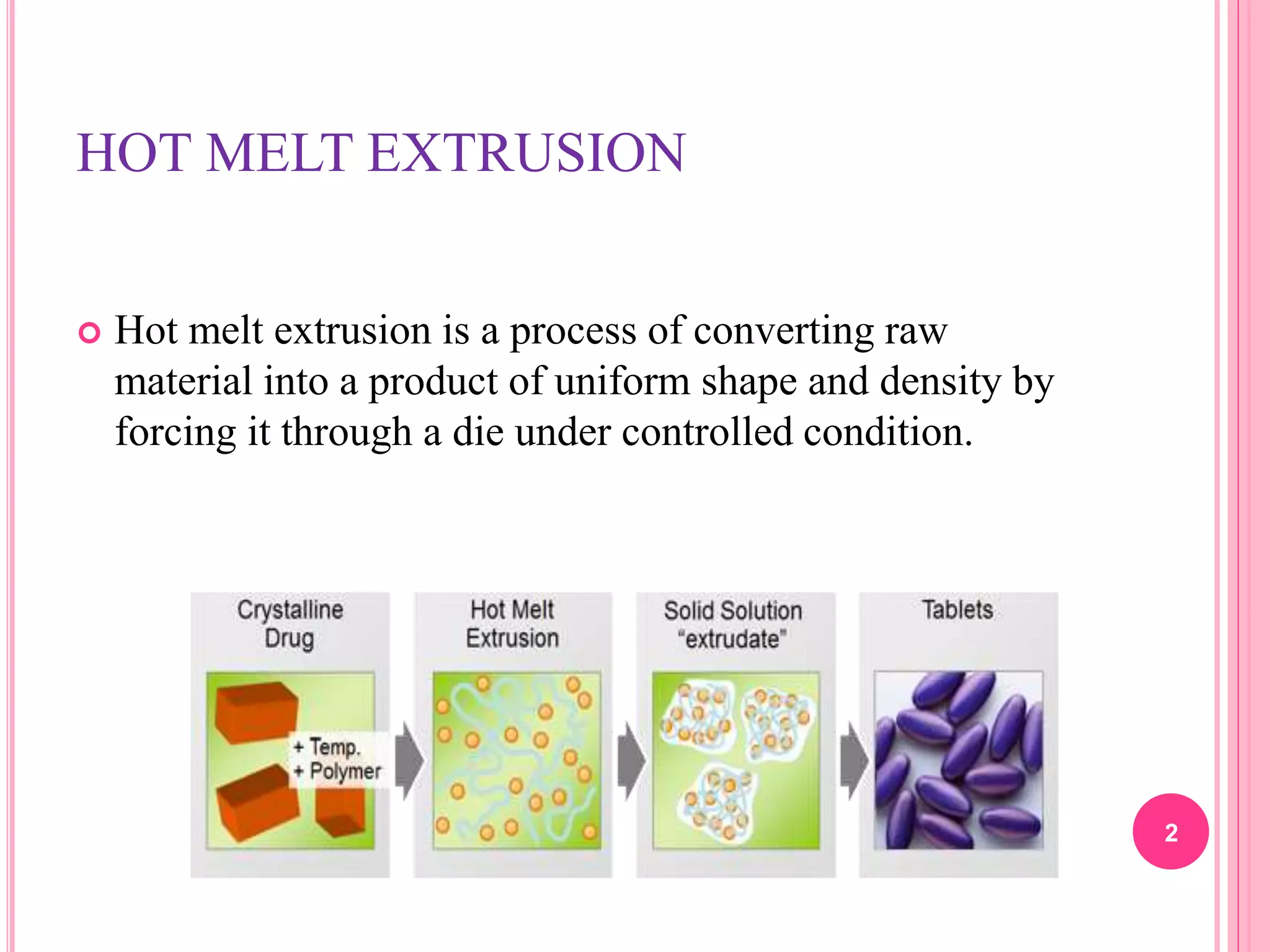 Hot melt extrusion | PPTX