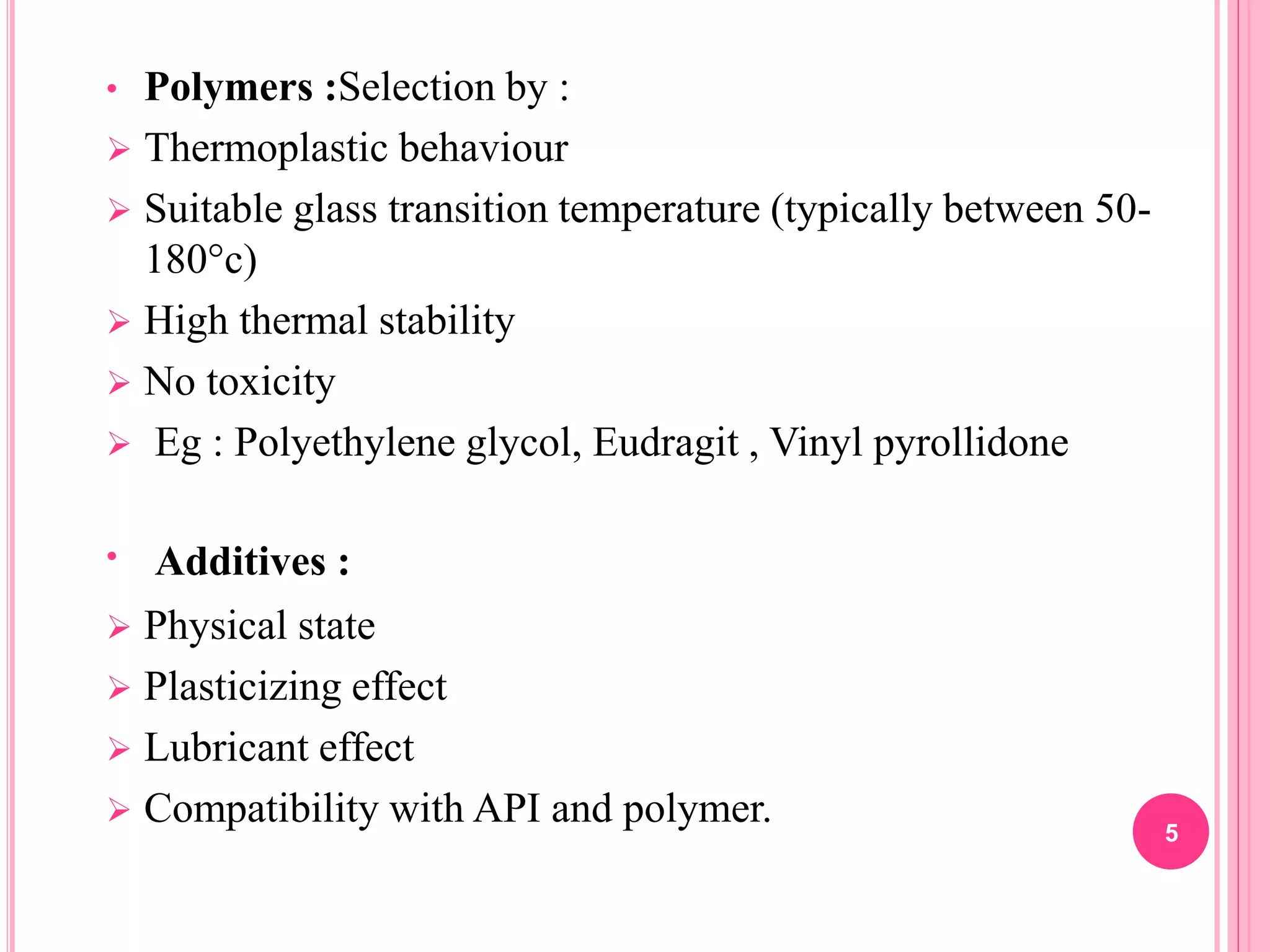 Hot melt extrusion | PPTX