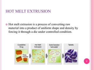 Hot melt extrusion | PPTX