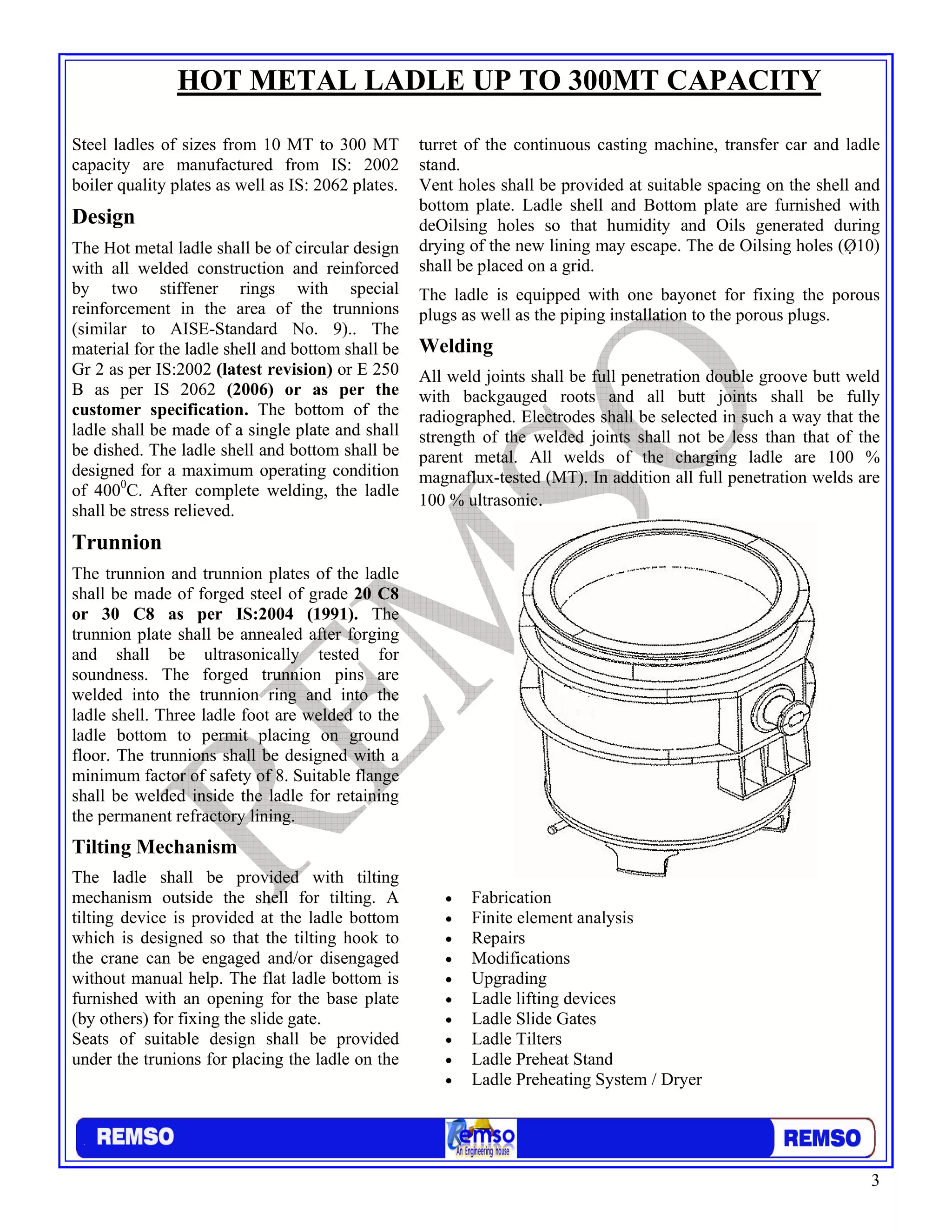 Hot metal ladle | PDF