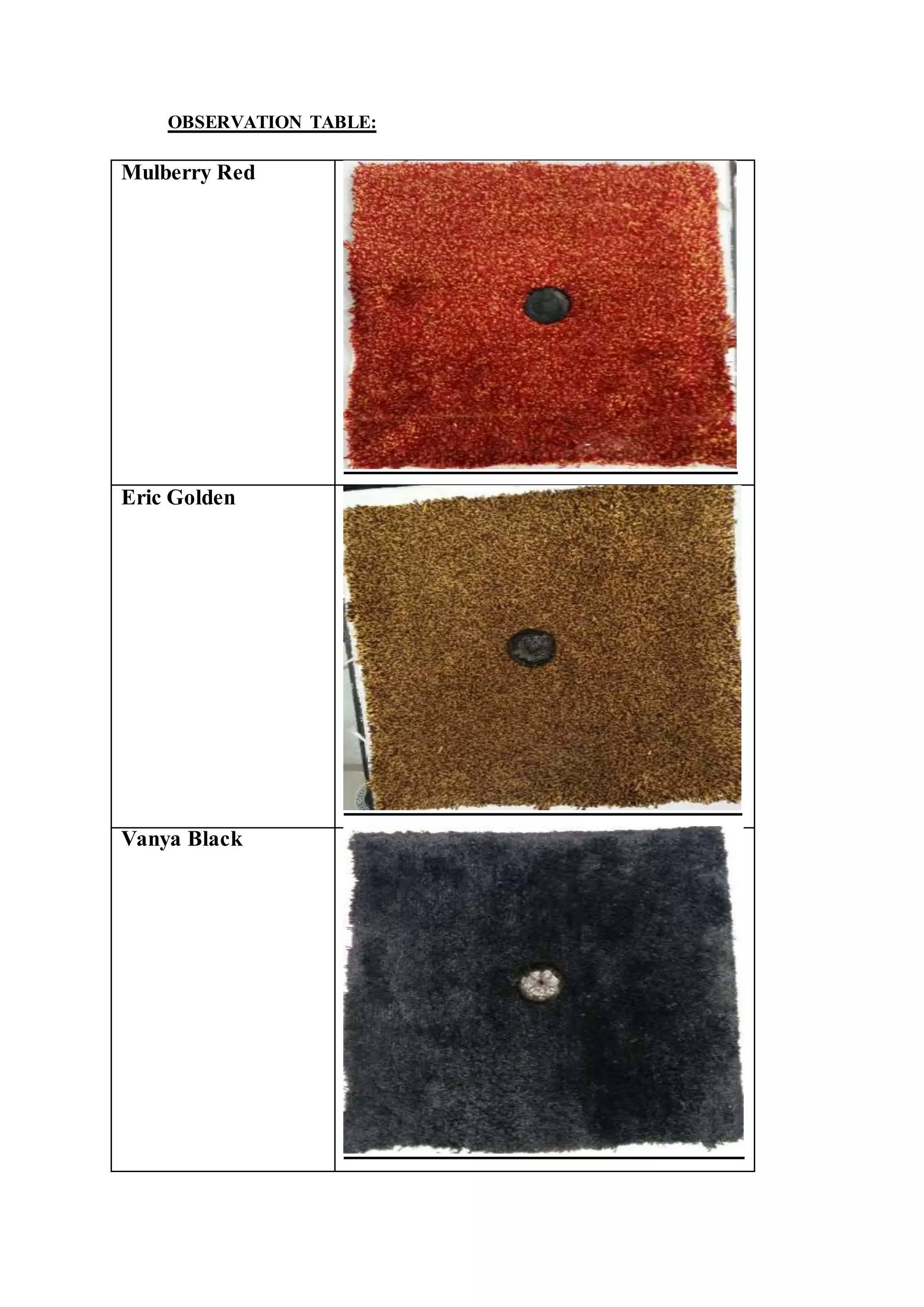 Carpet flammability test (Hot nut metal method BS:4790:1987) | DOCX
