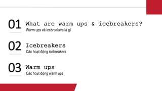 HOẠT ĐỘNG ICEBREAKERS VÀ WARM-UPS.pptx