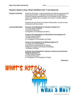 Hot not activity | PDF