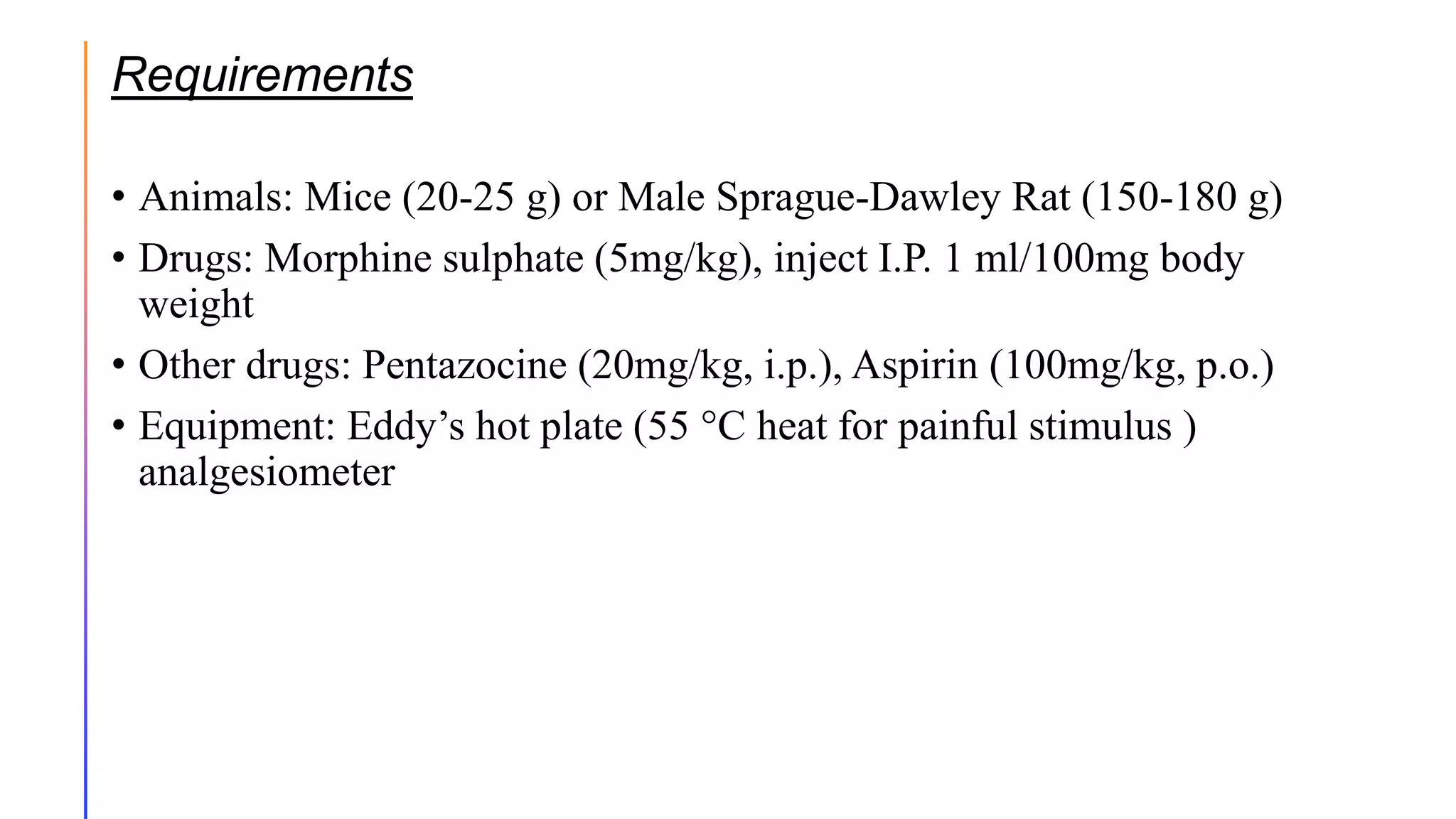 Hot plate analgesiometer | PPTX