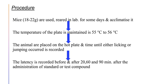 Hot plate analgesiometer | PPTX