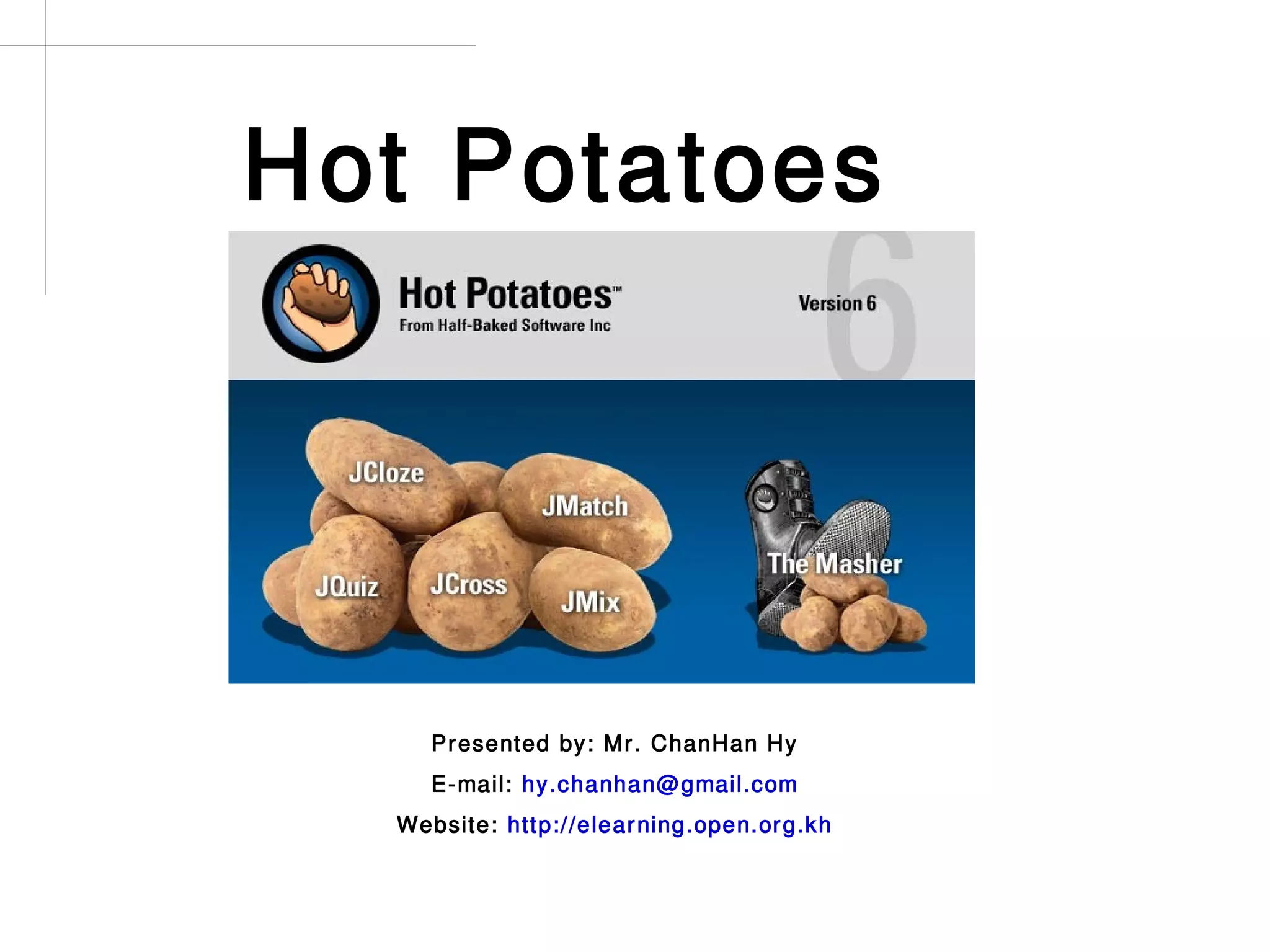 HotPotatoes Presentation | PDF