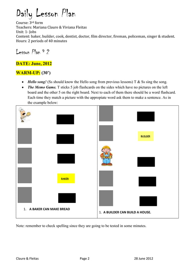 Hot potatoes lesson plan | DOCX