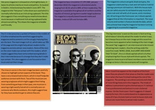 Hot press cover analysis | DOCX