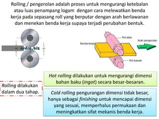 Hot rolling and cold rolling | PPTX