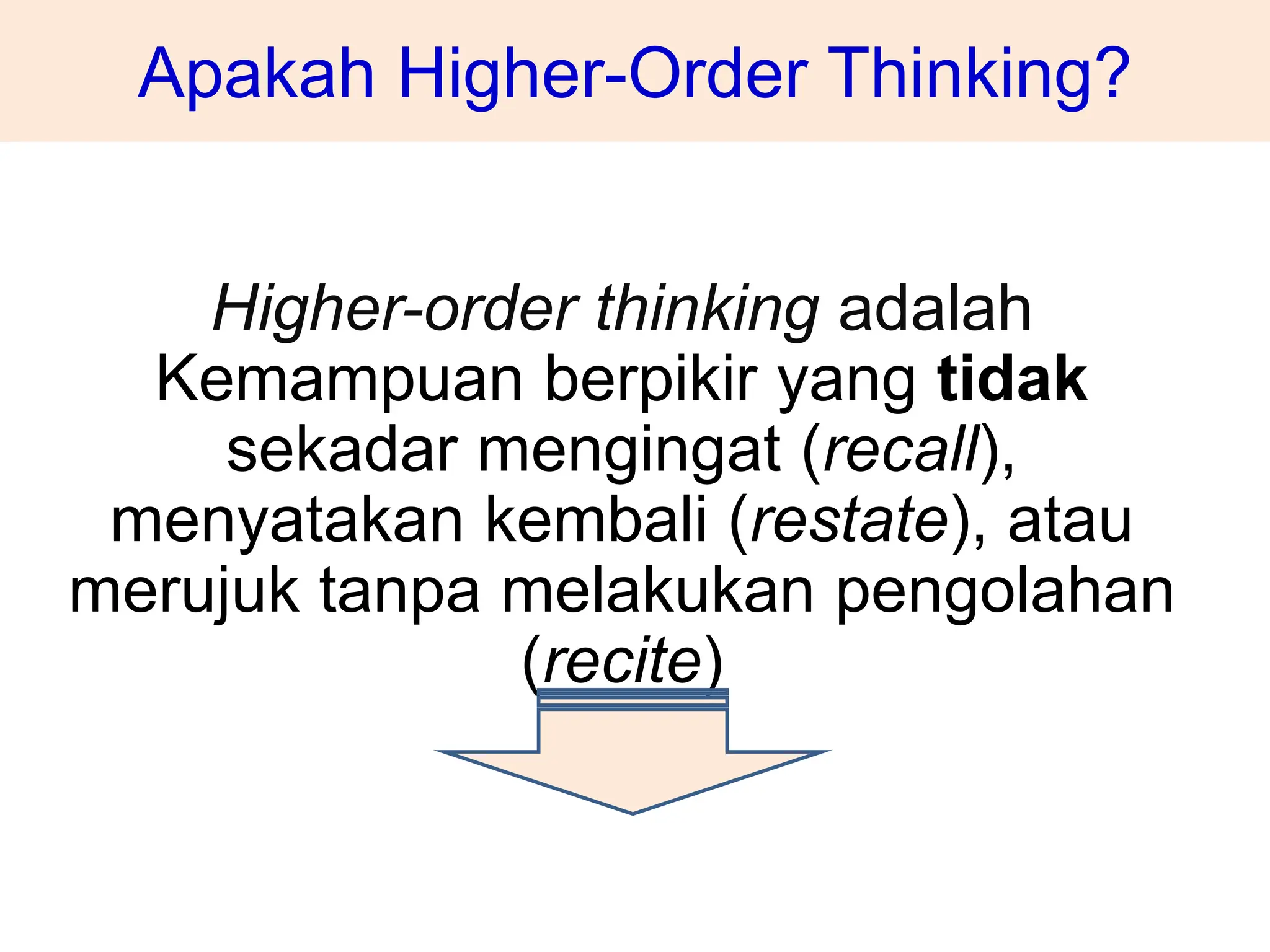 Penyusunan soal higher order thinking skill.ppt | Free Download