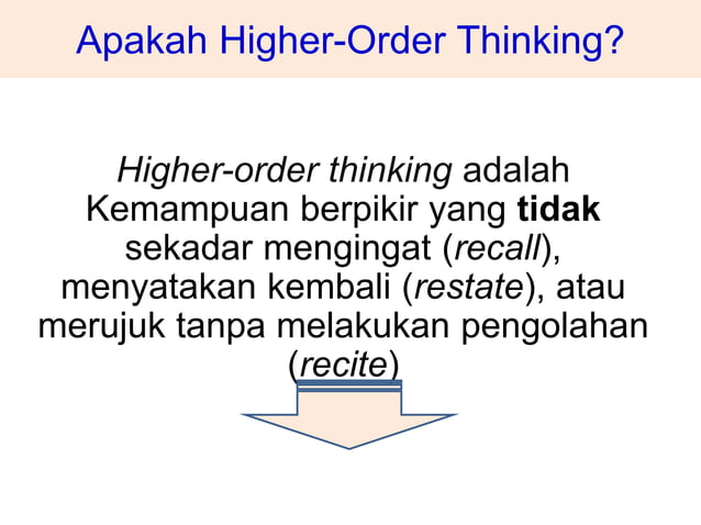 Penyusunan soal higher order thinking skill.ppt | Free Download