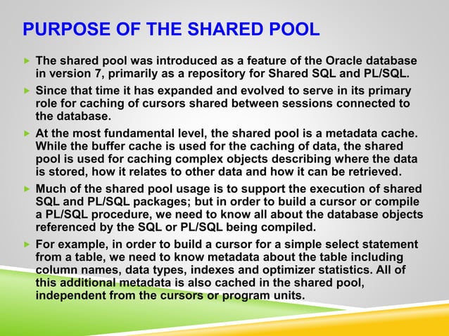 Shared_Pool_Monitoring THREE APPROACHES TO Shared Pool Monitoring | PPT