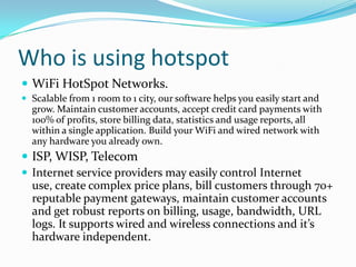 Hotspot | PPTX | Internet | Computing