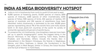 Hotspot: India As a Mega Biodiversity Hotspot | PPTX