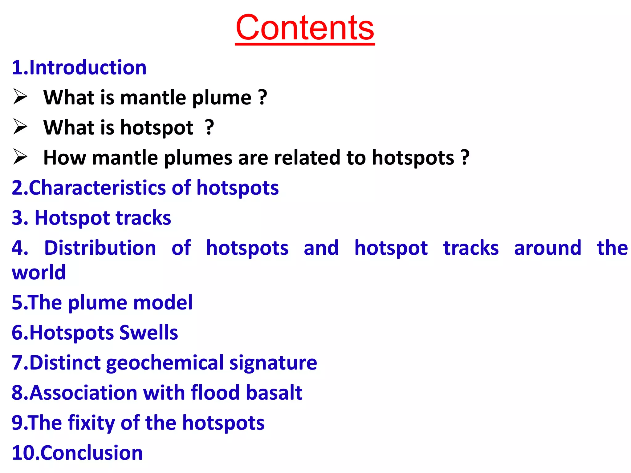 Hotspots and Mantle plumes | PPTX