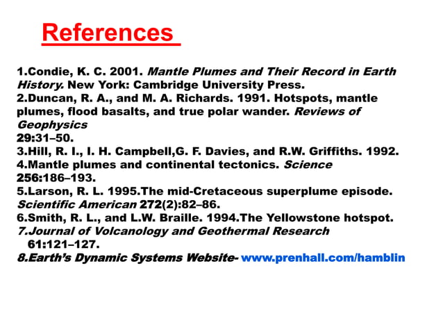 Hotspots and Mantle plumes | PPTX | Geography | Science
