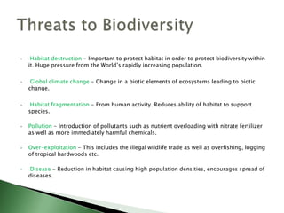 Hotspots of biodiversity | PPTX