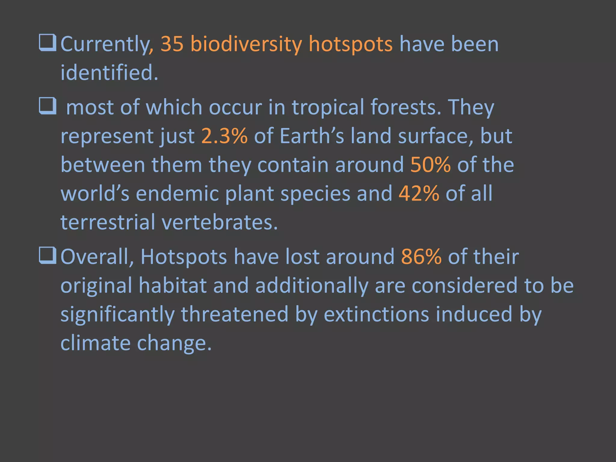 Hot spots of biodiversity | PPTX