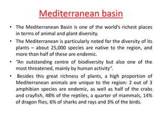 Hot spots of biodiversity | PPTX