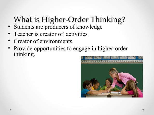 Higher Order Thinking Questions | PPT | Educational Assessment | Education
