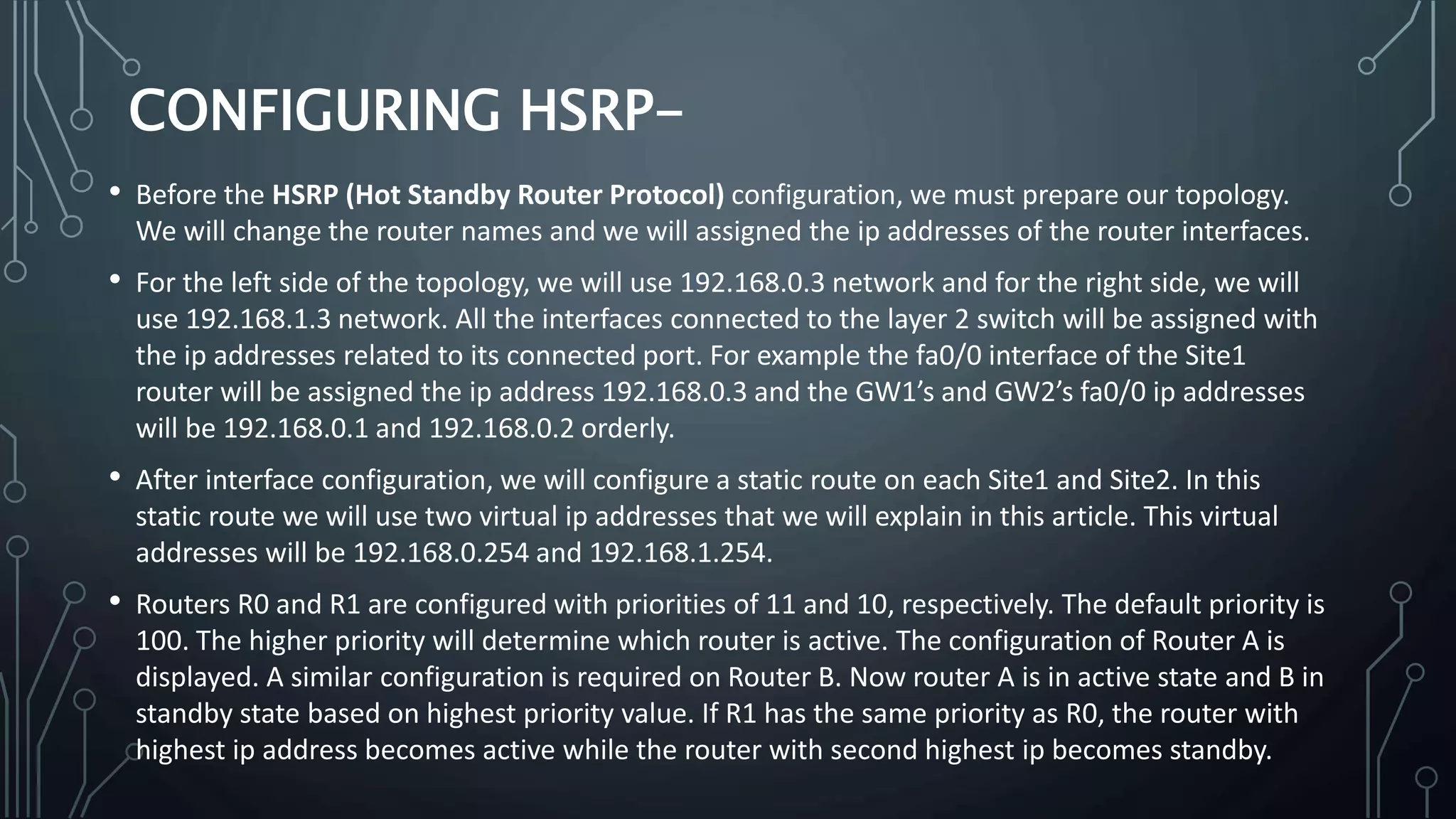Hot standby router protocol (hsrp) using | PPTX