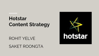 Hotstarcontent | PPTX