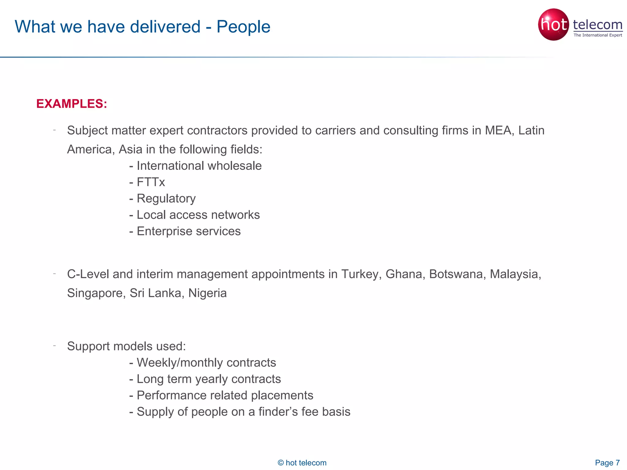 HOT TELECOM - Corporate presentation | PPT | Telecommunications ...