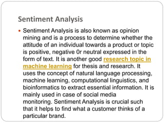 Hot Topics in Machine Learning For Research and thesis | PPTX