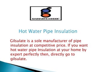 Hot Water Pipe Insulation | PPT
