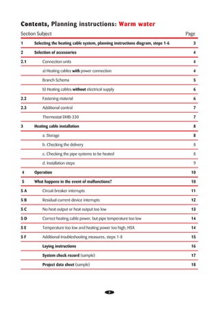 Hot Water Temperature Maintenance Heat Tracing - Planning Instructions ...