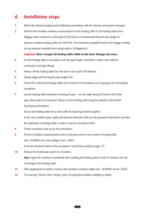Hot Water Temperature Maintenance Heat Tracing - Planning Instructions ...