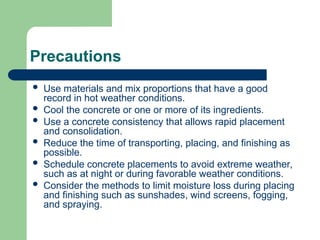 HOT WEATHER CONCRETING-1for concreating.ppt