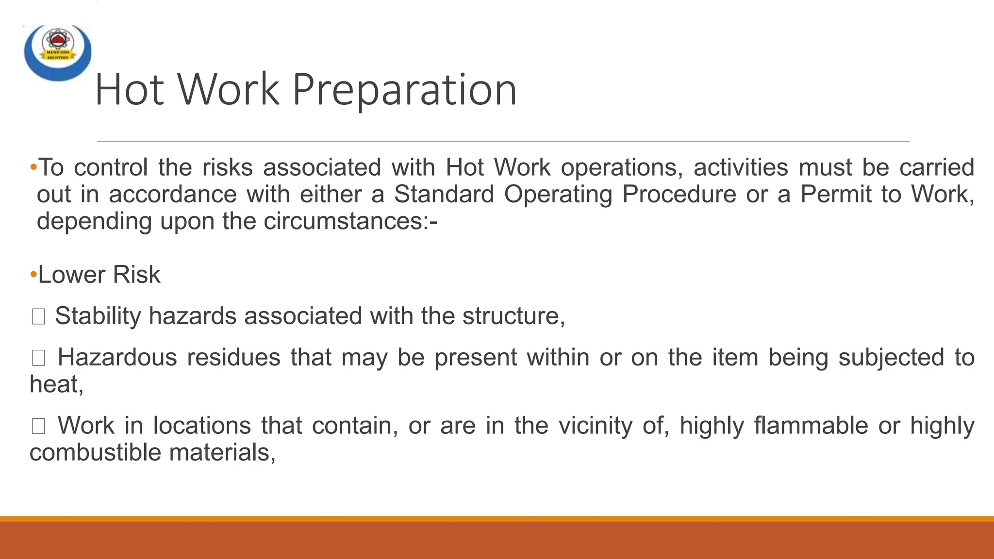 HOT WORK TRAINING SLIDE IN POWER POINT .pptx