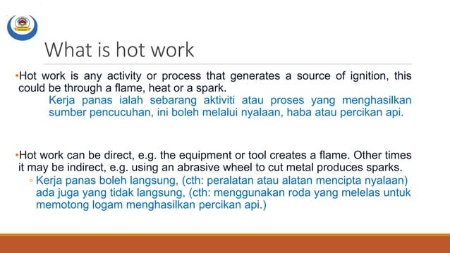 HOT WORK TRAINING SLIDE IN POWER POINT .pptx | Home Appliances | Home & Garden