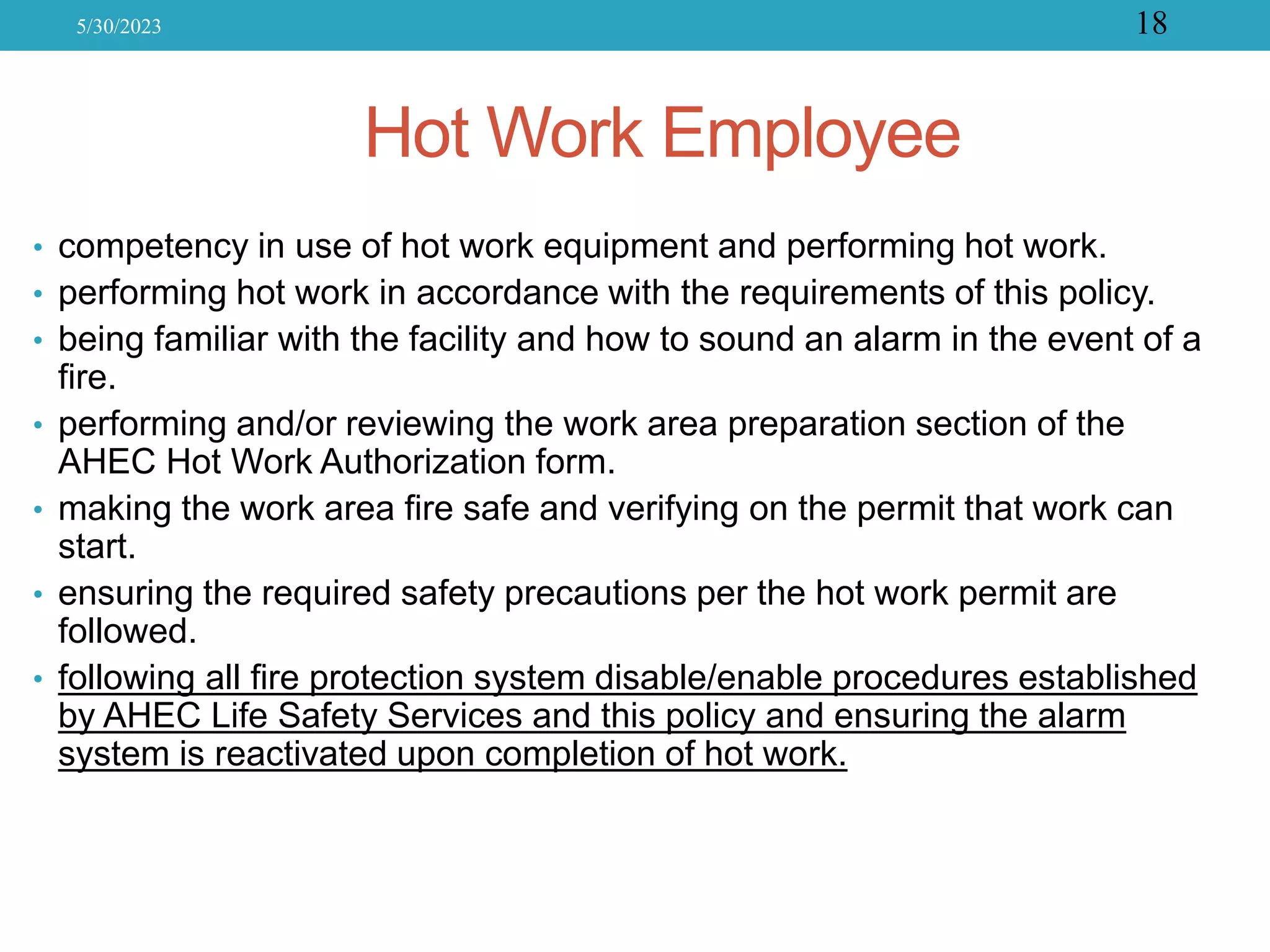 Hot Work | PPTX